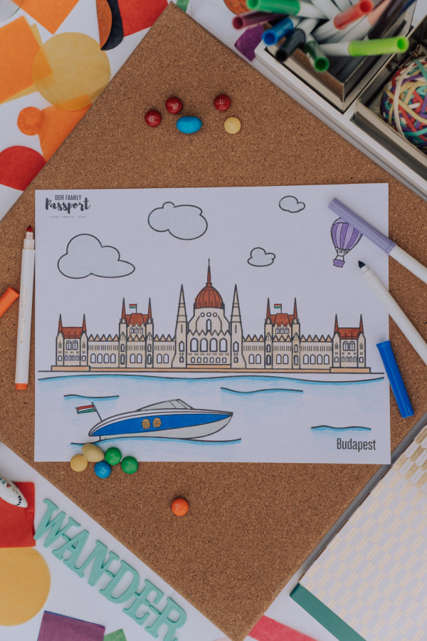 Budapest Hungary Coloring Page – Our Family Passport